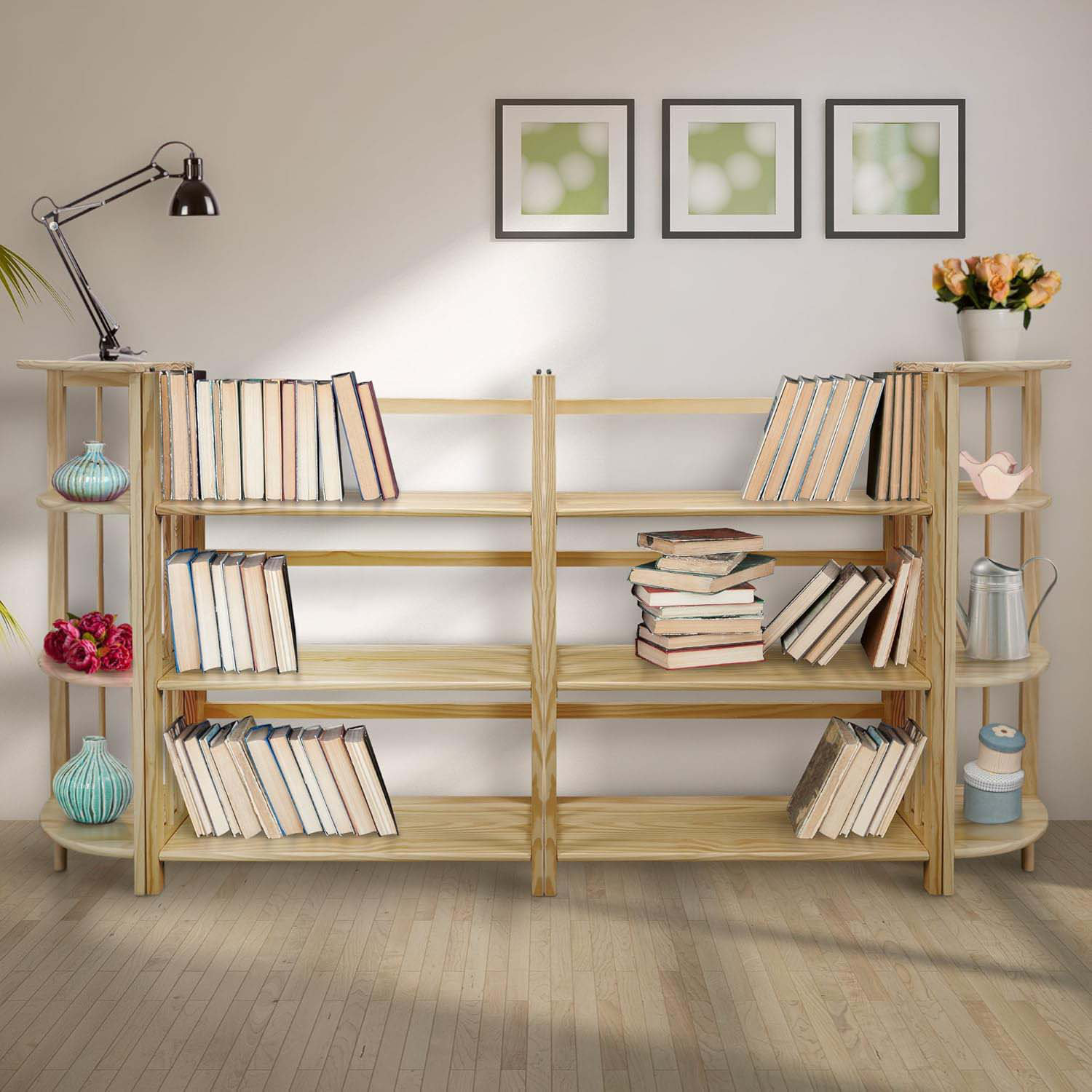 Trule Casual Home 3-Shelf Folding Stackable Bookcase (27.5" Wide)-Natural - Wayfair Canada